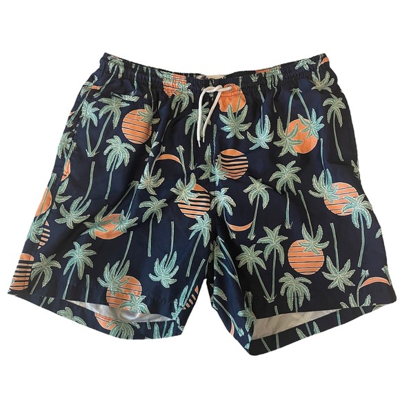 trunks | Swim | Mens Trunks Surf Swim Retro Palm Tree Sunset Swim ...